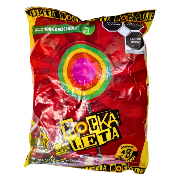 Paleta Rockaleta 18 Piezas | Sonrics | Dulcerías y Abarroteras Vázquez