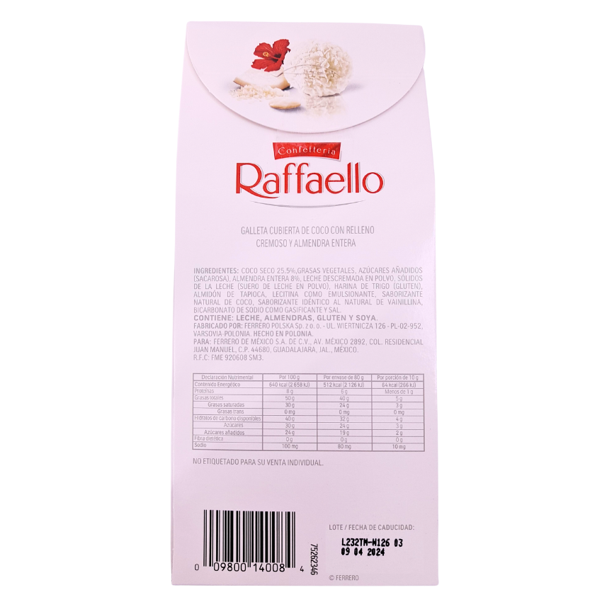Ferrero Raffaello Coco 8 Piezas – Dulcerías y Abarroteras Vázquez