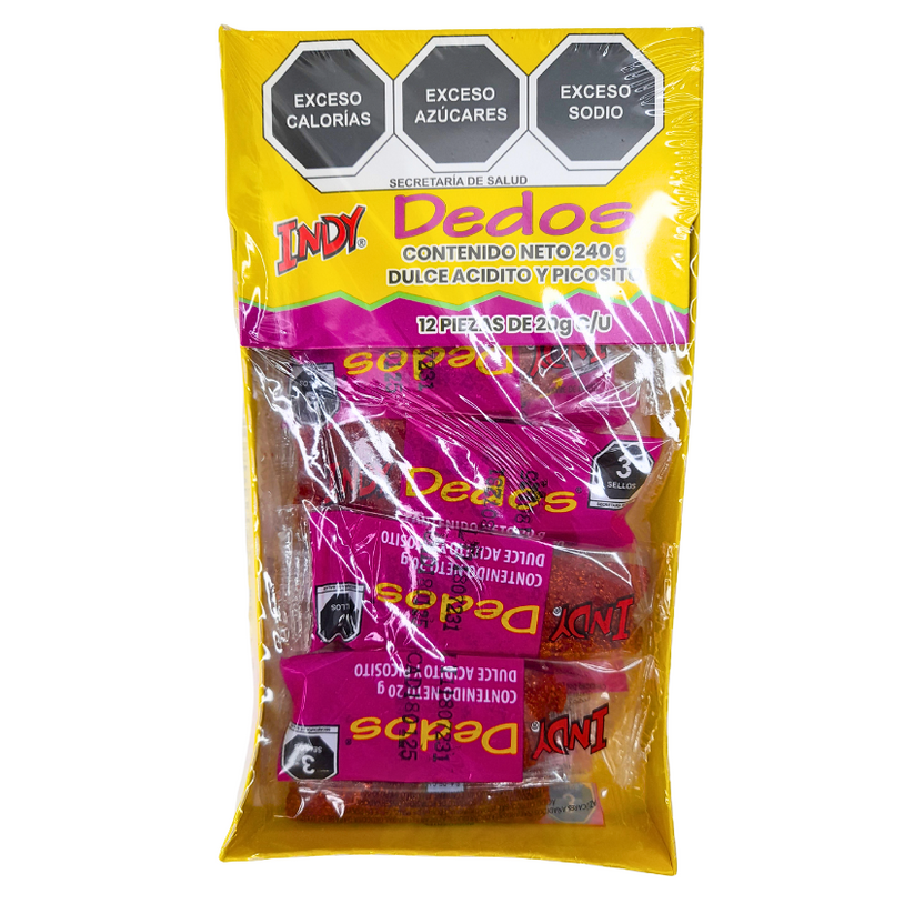 Dedos Tamarindo 12pz | Dulces Indy | Dulcerías y Abarroteras Vázquez