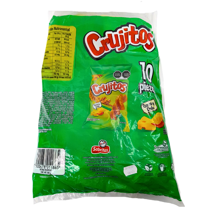 Crujitos Queso 10's Pack | Sabritas | Dulcerías y Abarroteras Vázquez