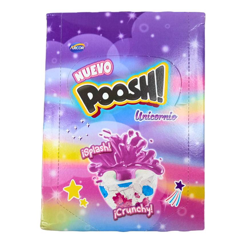 Chicle Poosh Unicornio 40pz | Arcor | Dulcerías y Abarroteras Vázquez