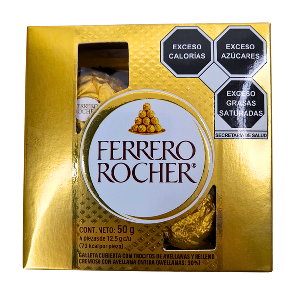 Ferrero Rocher Caja 4pz | Ferrero | Dulcerías y Abarroteras Vázquez