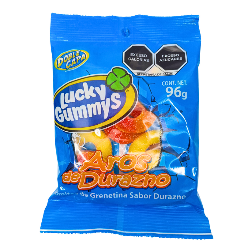 Lucky Gummy Aros Durazno 96gr | Cuanda | Dulcerías Abarroteras Vázquez ...