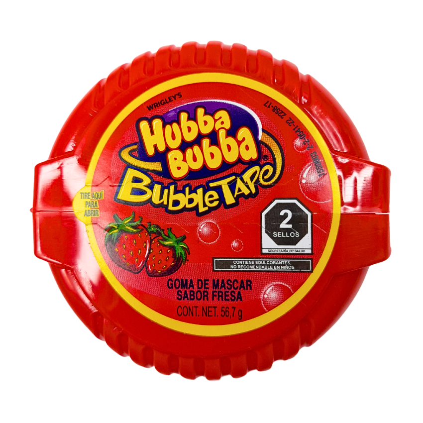 Hubba Bubba Rollo Fresa 6pz | Mars | Dulcerías y Abarroteras Vázquez