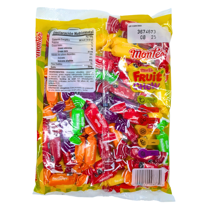 Chicle Fruit Chew 50pz | Montes | Dulcerías y Abarroteras Vázquez