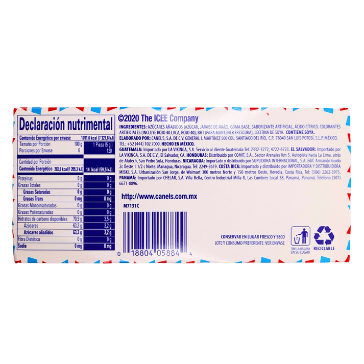 Chicle Icee Bubble Gum 12pz | Canel's | Dulcerías Abarroteras Vázquez ...