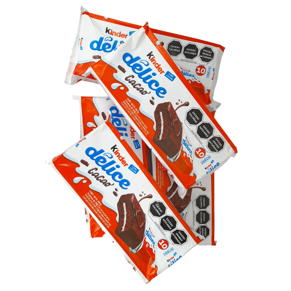 Kinder Delice Cacao 10pz | Ferrero | Dulcerías y Abarroteras Vázquez