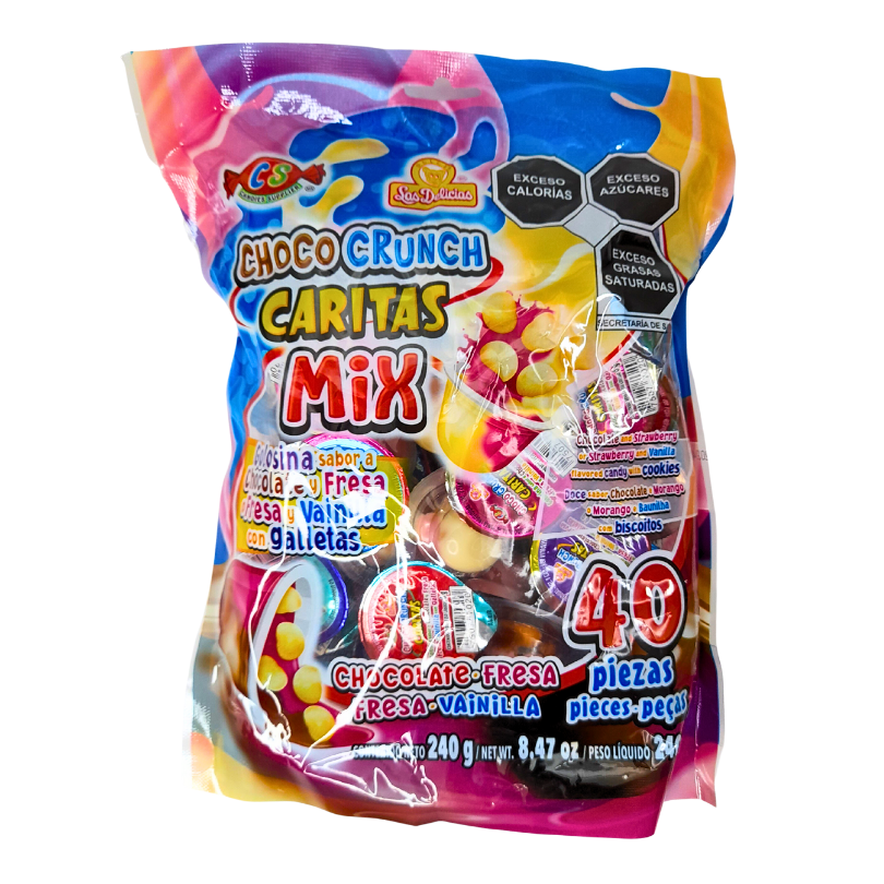 Choco Crunch Caras 40pz | Las Delicias | Dulcerías Abarroteras Vázquez ...