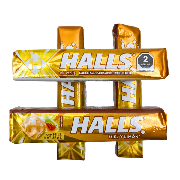Pastilla Halls Miel 12pz | Adams | Dulcerías y Abarroteras Vázquez