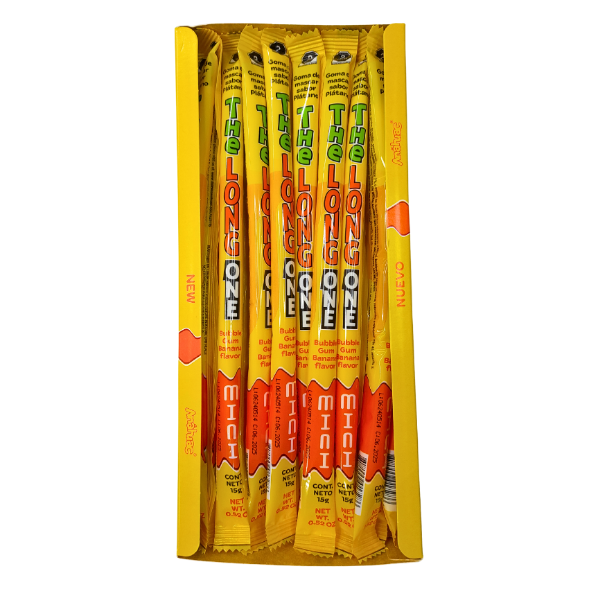 Chicle Long One Mini Plátano | Anáhuac | Dulcerías Abarroteras Vázquez – Dulcerías y Abarroteras ...