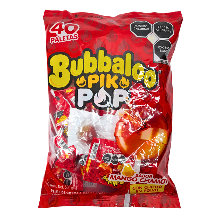 Paleta Bubbaloo Pi-k Pop Mango Chamoy 40pz | Adams | Dulcerías Vázquez ...