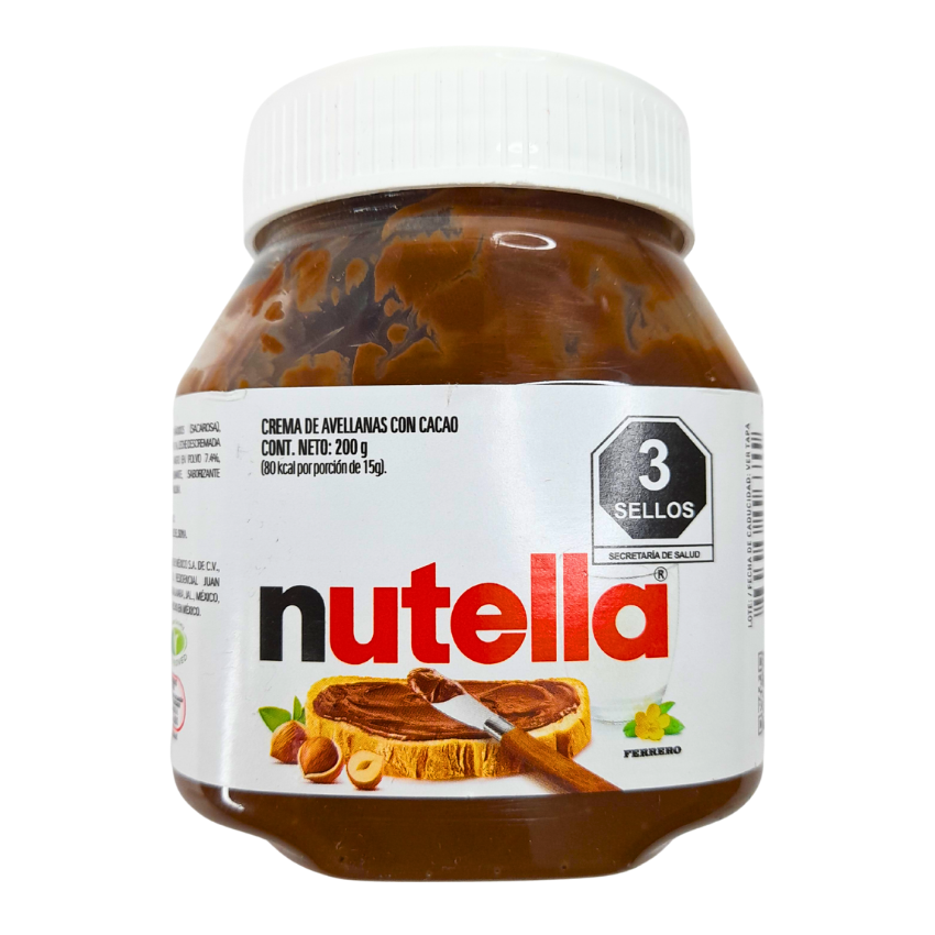 Nutella Crema Avellana 200gr | Ferrero | Dulcerías Abarroteras Vázquez ...