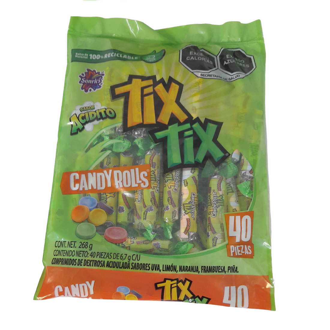 Caramelo Candy Rolls 40pz | Sonrics | Dulcerías y Abarroteras Vázquez