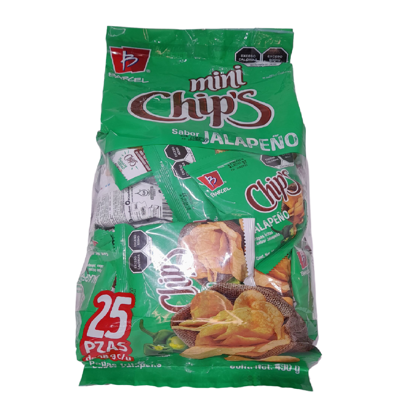 Mini Chips Jalapeño 25 Pack | Barcel | Dulcerías y Abarroteras Vázquez