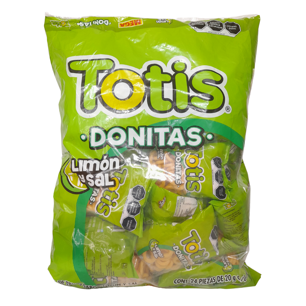 Totis Mega Dona Limón 24pz | Totis | Dulcerías y Abarroteras Vázquez
