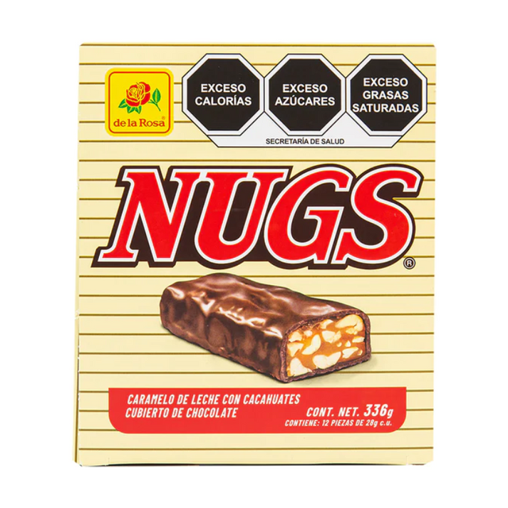 Chocolate Nugs 12pz | De la Rosa | Dulcerías y Abarroteras Vázquez