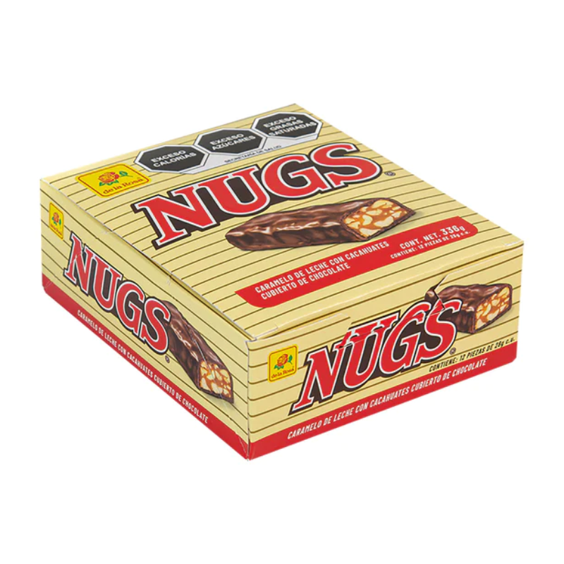 Chocolate Nugs 12pz | De la Rosa | Dulcerías y Abarroteras Vázquez